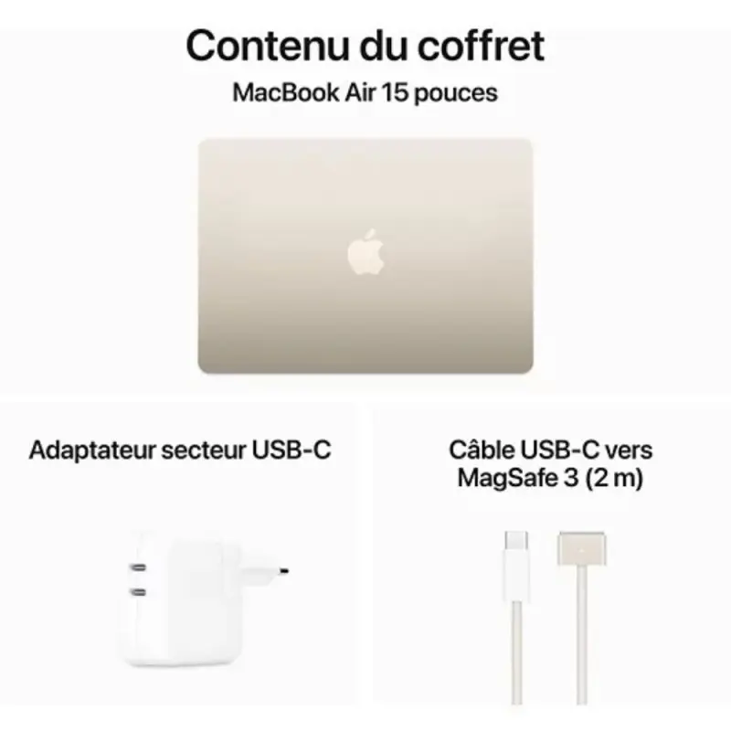 MACBOOK AIR 15 M4 CPU10/GPU8 16GB 512GB SSD STELLAR LIGHT 2025